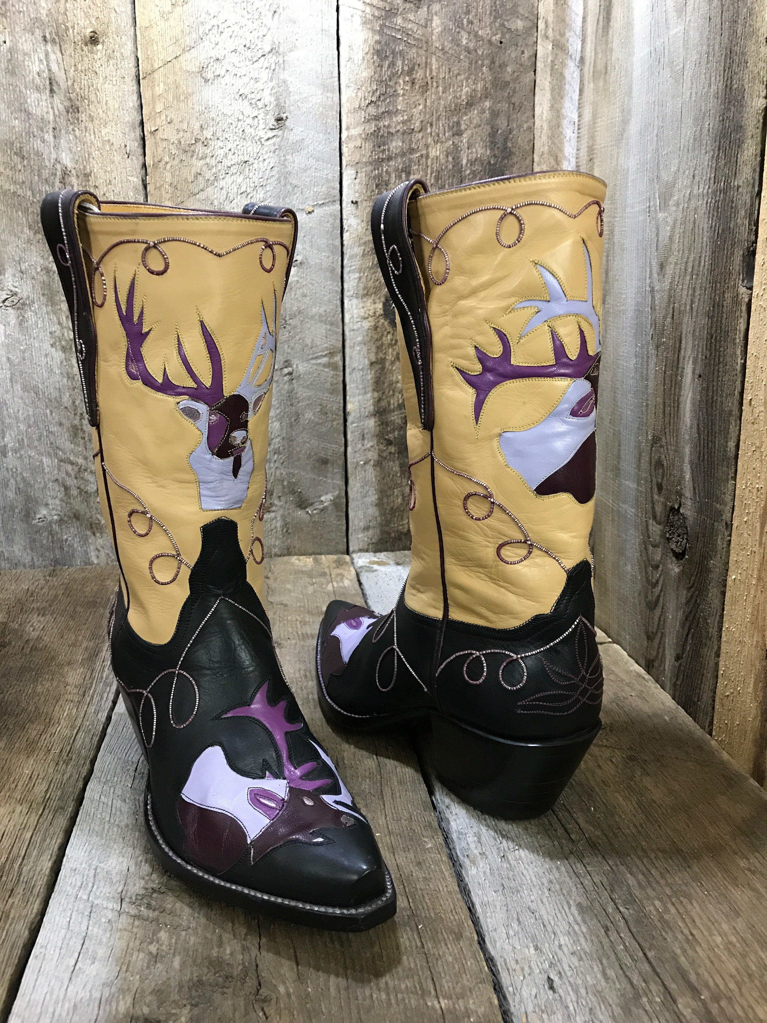 The "Elk " -Yellowstone Collection Tres Outlaws Women's Classic Boot 1987