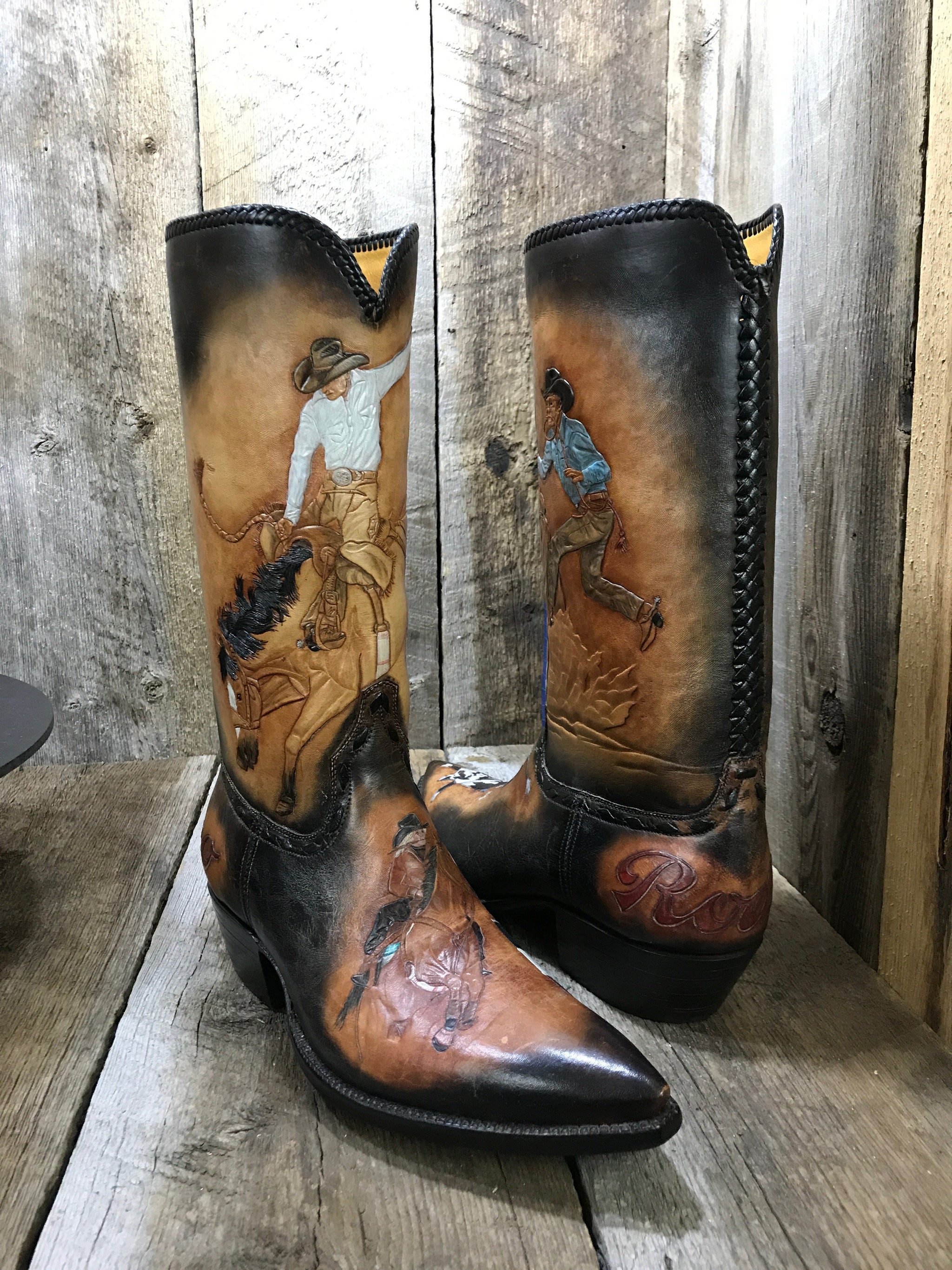 "Rodeo Bronc" Men's Custom Braided Boot 3807