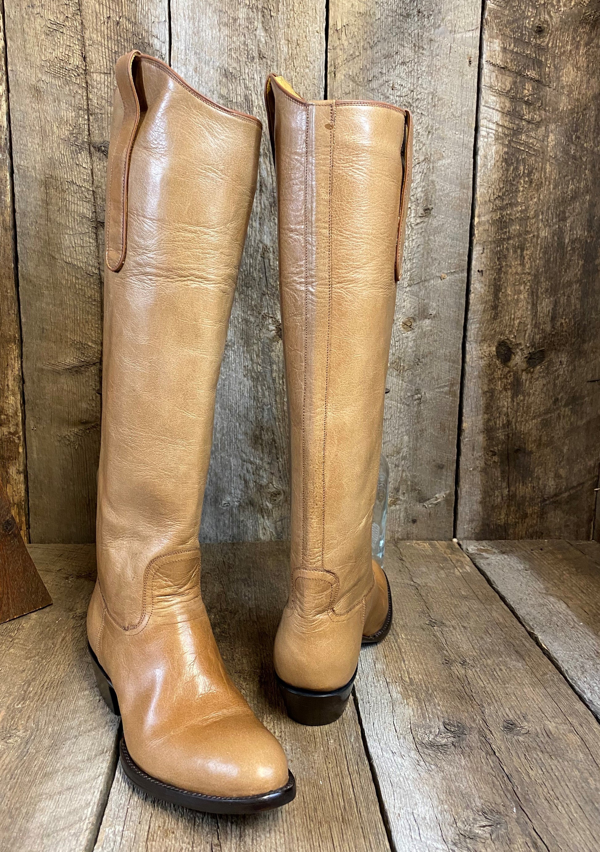 Kangaroo Tan Riding Boots Tres Outlaws Women's Classic *2441 – Tres ...