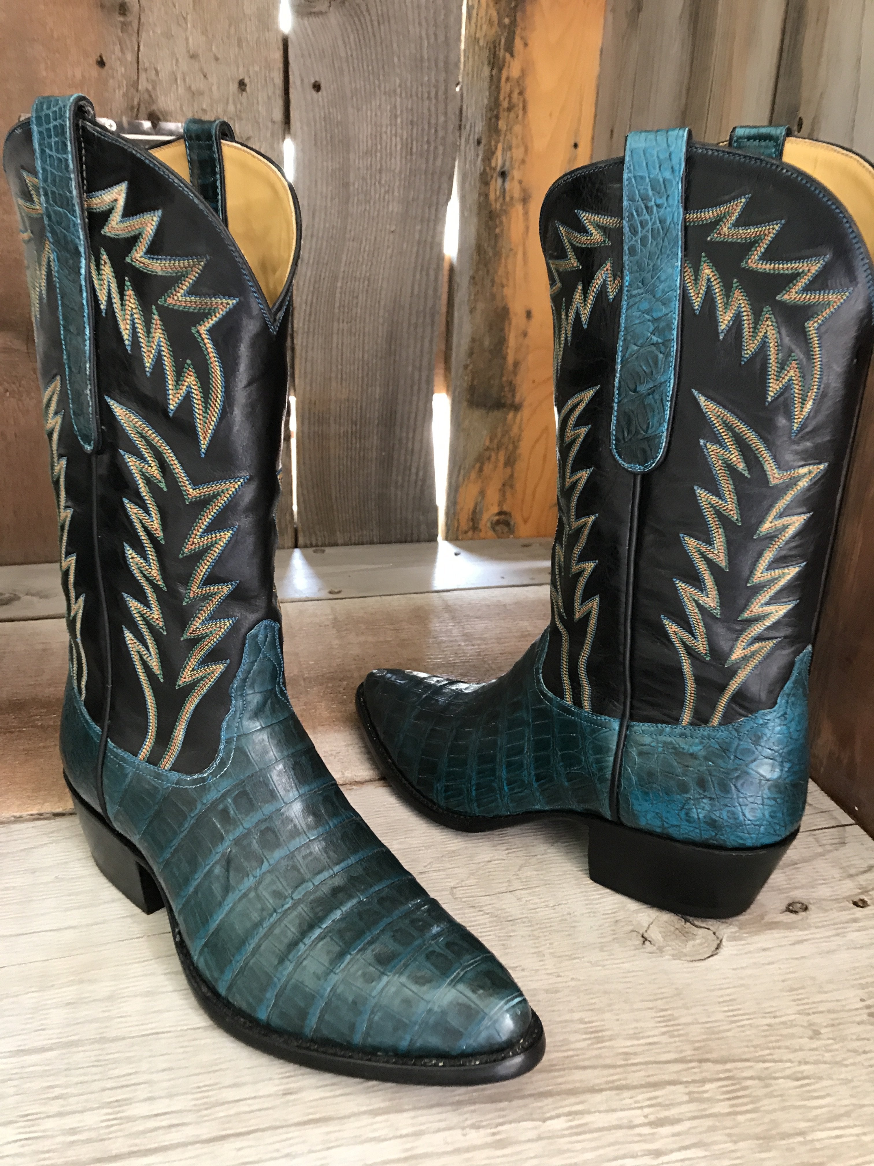 Blue Turquoise Croc Women's Classic Boot 1832