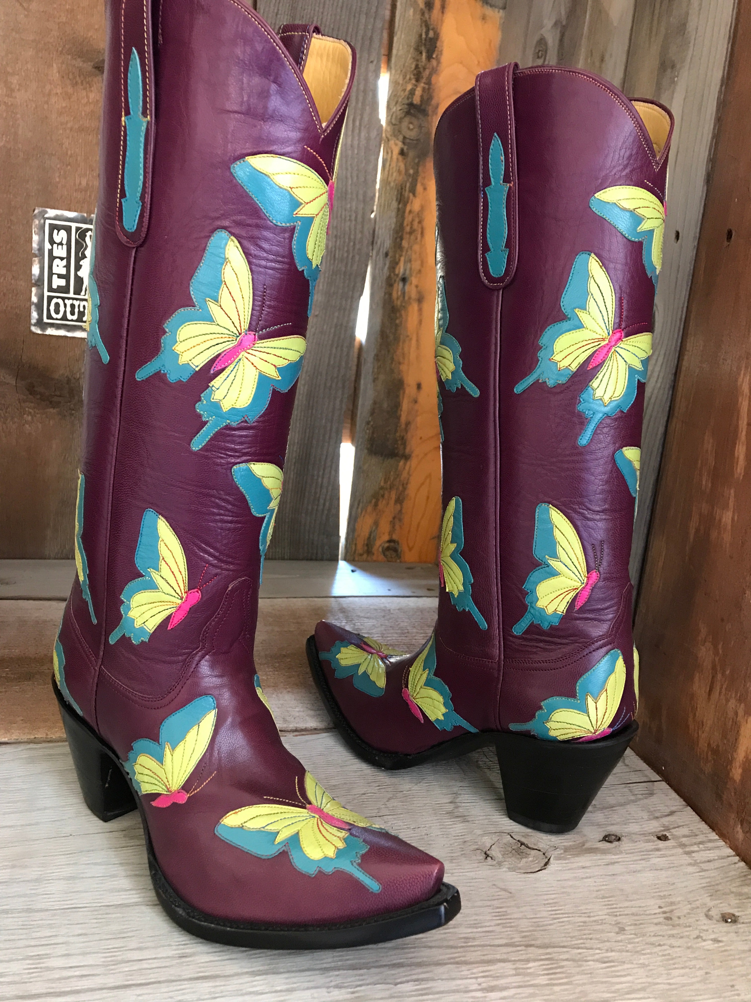 Purple Domingo Goat w/ Butterflies Women's Tall 1534