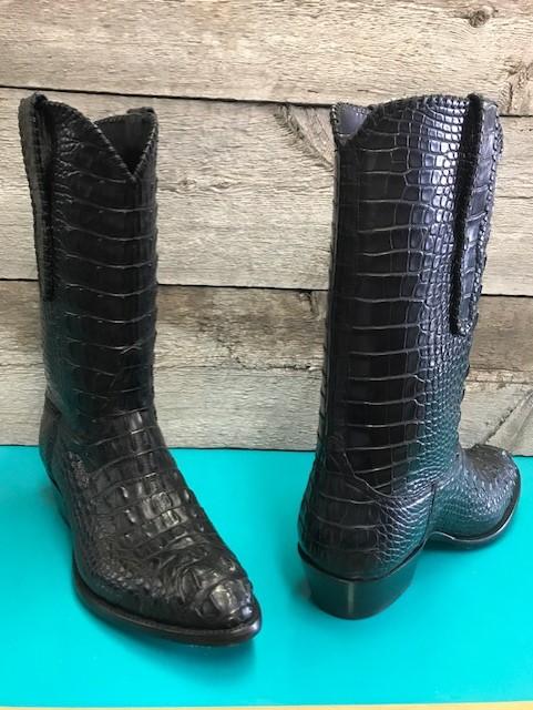 Horn Back Gator Blk, Back Seam "Got Gator Collection" 3943